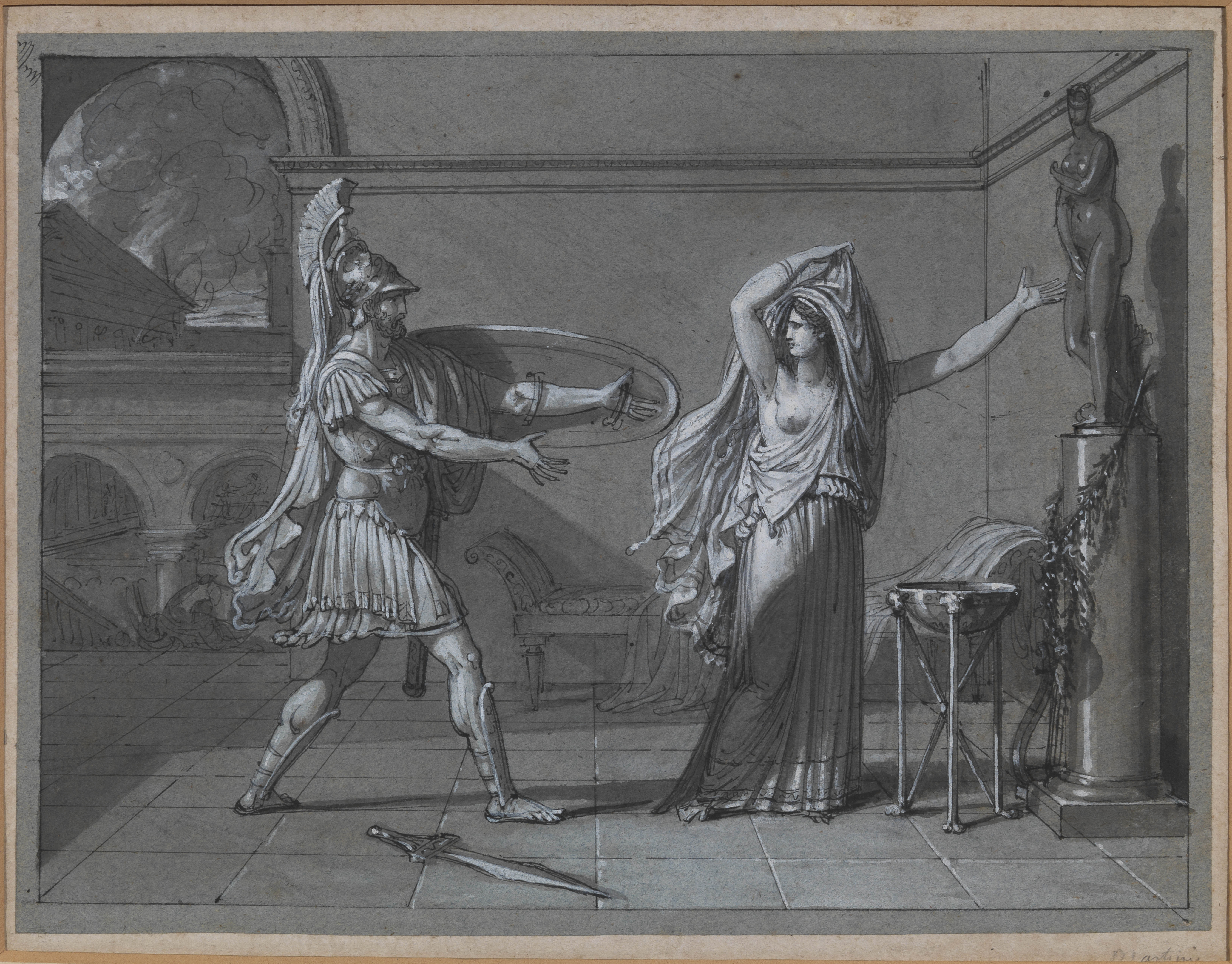 Menelaus Encounters Helen at the Sack of Troy - London Art Week